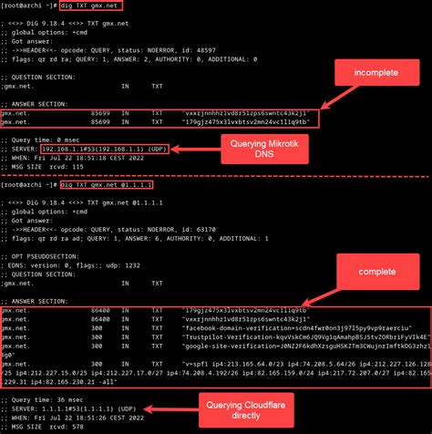 Mikrotik Routeros 6 49 6 Strange Issue When Requesting Txt Records From Integrated Dns Proxy