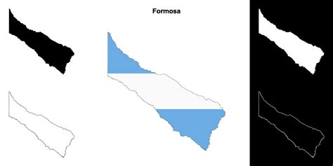 Formosa Province Outline Map Set 44011593 Vector Art At Vecteezy