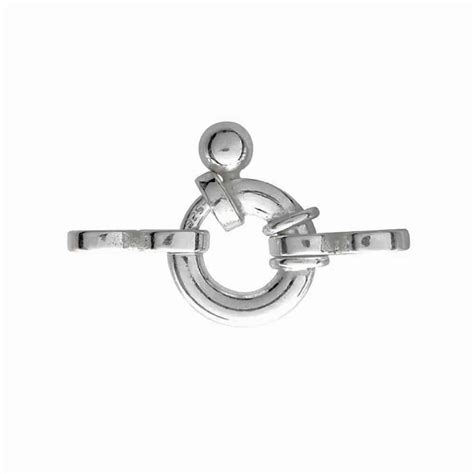 Sterling Silver Fancy Spring Ring Clasp With Two Loops