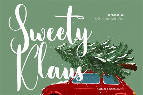 Sweety Klaus Script Font Deeezy