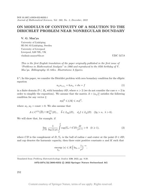 On The Modulus Of Continuity Of The Solution Of The Dirichlet Problem Near An Irregular Boundary