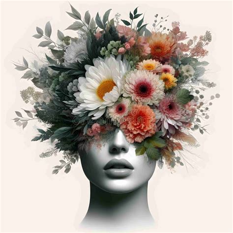 Floral Explosion Portraits Portraits Where Part Of The Face Or Head Appears To Explode Into