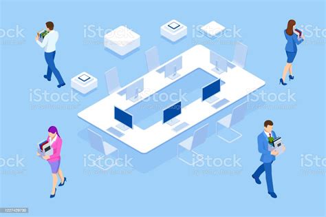 실업 손실 일자리 위기 실업 및 직원 일자리 감소 그녀의 물건을 가지고 상자를 들고 슬픈 남자를 기각 아이소메트릭 벡터 일러스트레이션 간판에 대한 스톡 벡터 아트 및 기타