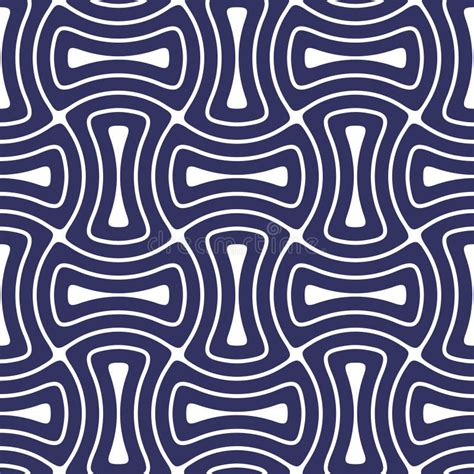 Geometric Pattern With A Mesh Of Interlocking Rectangular Shapes And