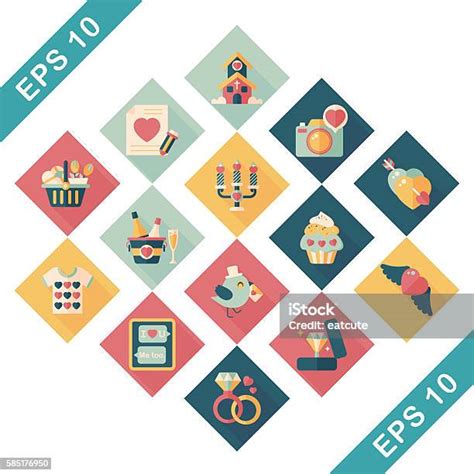 밸런타인데이 아이콘 세트 2월에 대한 스톡 벡터 아트 및 기타 이미지 2월 가방 계절 Istock