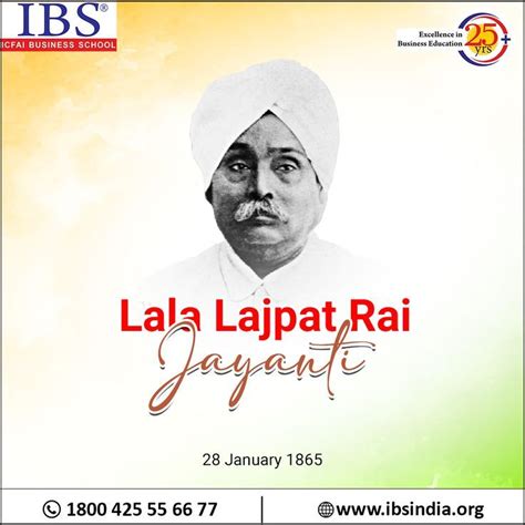 Lala Lajpat Rai Ji On His Birth Anniversary Business Education