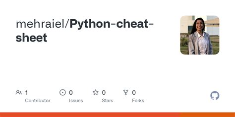 GitHub Mehraiel Python Cheat Sheet