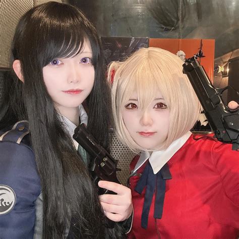 今日のコスプレはリコリコ併せです！【久留米・飲み放題】 ブログ 久留米のガールズバーならアニソンバーaxia