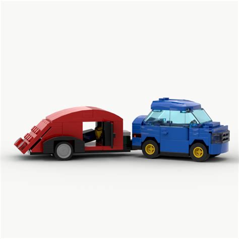 Lego Moc Teardrop Camper Trailer And Small Sedan By Joeybricksthings