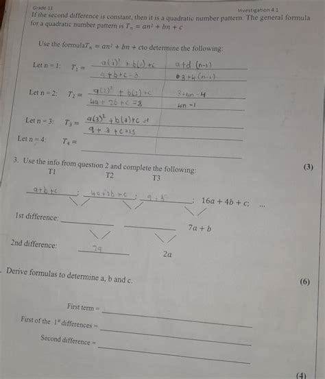 If The Second Difference Is Constant Then It Studyx