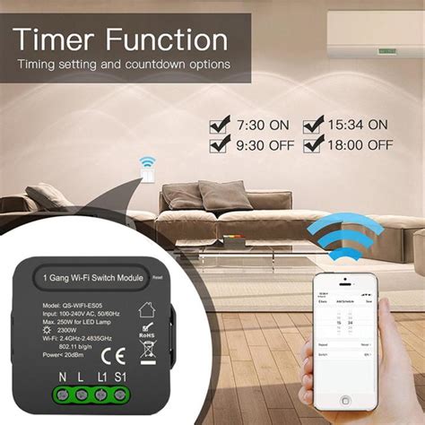 Smart Home Wifi Smart Timer Switch Universal Breaker Timer Smart Life