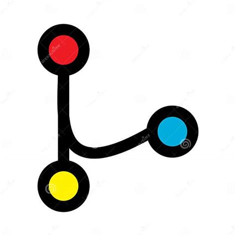 Git Merge Icon Line Isolated On White Background Black Flat Thin Icon