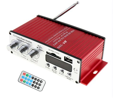Amplificatore Audio Bluetooth 12v Mini 2 Canali Auto 20wrms Telecomando