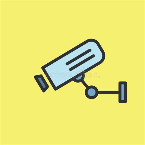 Cctv Icon Video Surveillance Made Flat Color Style Stock Illustration