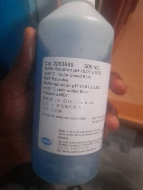 Buffer Solution Ph 10 01 Color Coded Blue 500 Ml