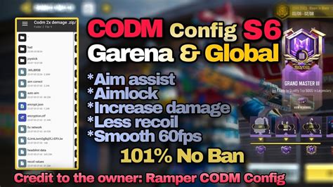 Codm Config S6 No Root Aim Assist Aimlock Increase Damage Less Recoil