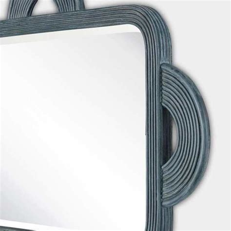 Santos Navy Rattan Rectangular Mirror Scout And Nimble