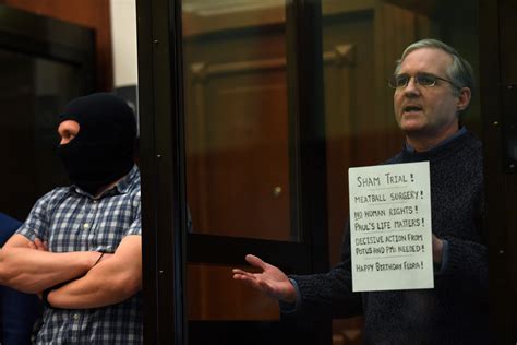 Ex Us Marine Paul Whelan Holds Pauls Life Matters Banner As Hes Jailed For 16 Years For