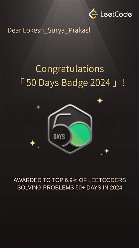 Lokesh Surya Prakash Konduboyena On Linkedin Leetcode