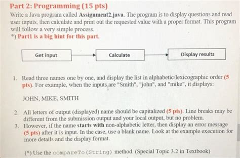 Solved Programs Output Should Look Like The Example In The