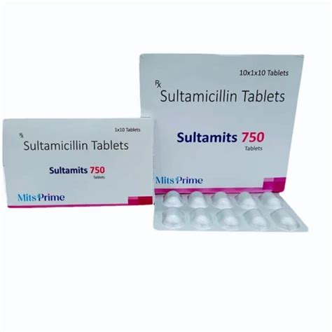 Sultamicillin 750 Mg Tablet Sultamits Treatment Bacterial Infections