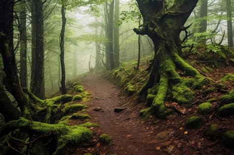 Premium Ai Image A Path Through A Forest