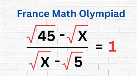 A Nice Algebra Problem France Math Olympiad YouTube