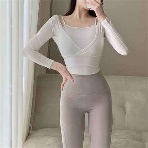 여리핏 누적2000장판매💛청순무드 보정짱짱 멜로 트윈랩티 필라테스복 요가복 필라테스 상의 운동복 크롭 긴팔 커버업
