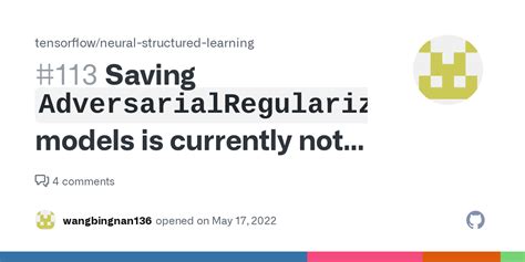 Saving AdversarialRegularization Models Is Currently Not Supported