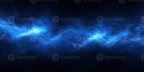 Dynamic Blue Abstract Light Wave Flowing Through Dark Space Creating A Mesmerizing Visual