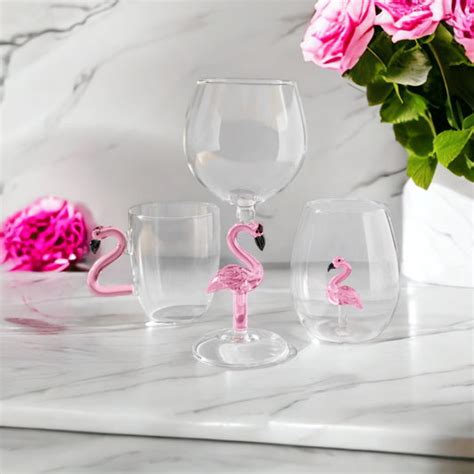 Flamingo Glassware Flamingo Wine Glasses Flamingo Mugs Flamingo