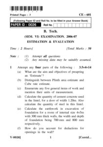 AKTU Previous Year Question Paper Download Question Papers B Pharm B Tech