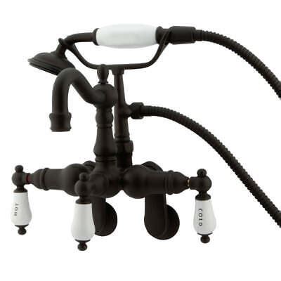 Vintage Adjustable Center Wall Mount Tub Faucet With Hand Shower Ebay