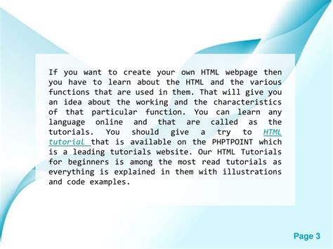 PPT How To Create A Simple Web Page With HTML Learn With Examples PowerPoint Presentation