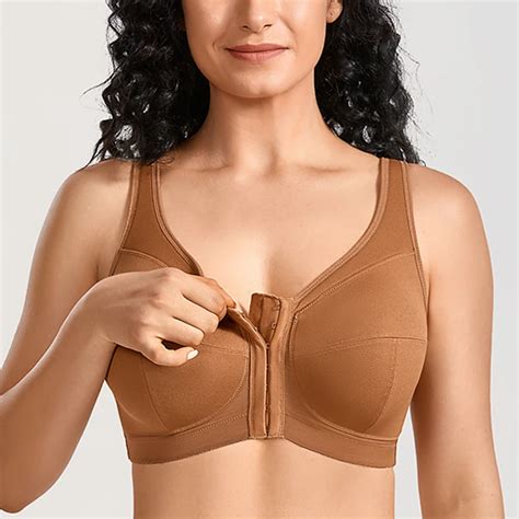 여성용 와이어 프리 프론트 클로저 브라 풀 피규어 코튼 자세 백 서포트 속옷 여성 풀 커버 패딩 없음 36 38 F G H Aliexpress