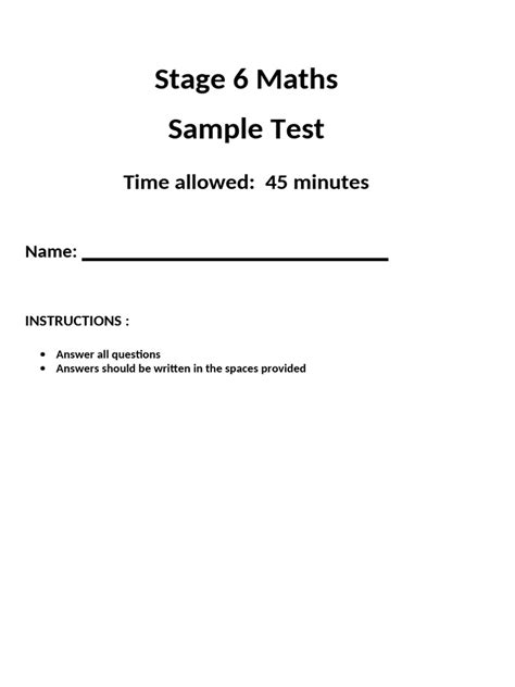 Mathematics Stage 6 Pdf Numbers Multiplication