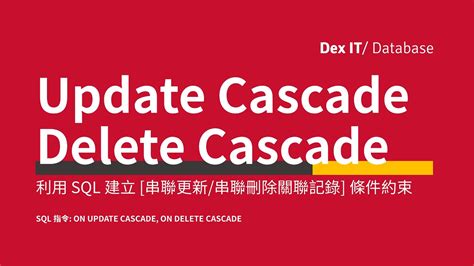 【sql】 Access Sql 建立 串聯更新串聯刪除關聯記錄 條件約束 On Update Cascade On Delete
