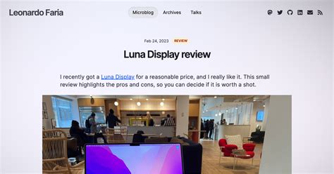 Luna Display Review · Microblog · Leonardo Faria