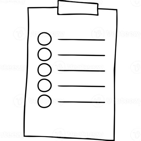 Sheet Of Paper With To Do List 15071485 Png