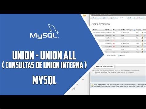 Unión De Tablas En MySQL Cómo Combinar Datos De Manera Eficiente MySQL YA