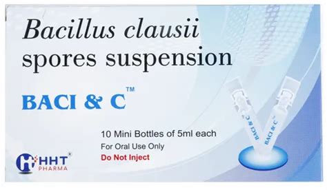 Baci And C Bacillus Clausii Spores Suspension Packaging Size 10 Mini