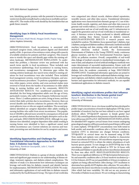 Pdf 296 Identifying Gaps In Elderly Fecal Incontinence Management