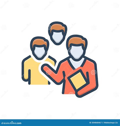 color illustration icon for guide cicerone and tour stock illustration