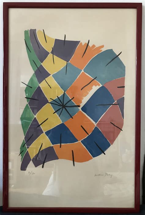 Man Ray Sans Titre 1968 Lithographie Originale Art Moderne Plazzart