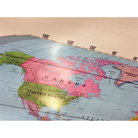 Vintage Rand Mcnally Classroom Pull Down World Map Aptdeco