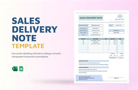 Return Delivery Note Template In Pages Apple Numbers Word Pdf