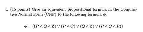 solved 4 15 points give an equivalent propositional