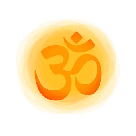 Om 또는 아움 Aum 은 인도의 신성한 소리이며 브라마 비슈누 시바의 신성한 삼위일체의 상징이다 프리미엄 벡터