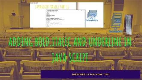 Adding Bolditalic And Underline In Javascript Beginners In Tamil 2020 Youtube