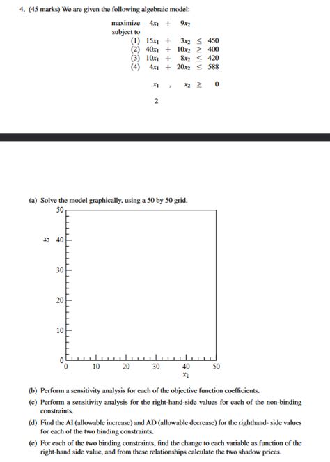 Solved Marks We Are Given The Following Algebraic Chegg